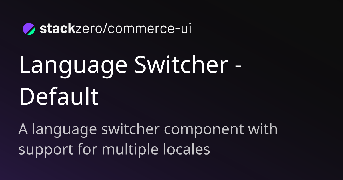 Language Switcher - Default